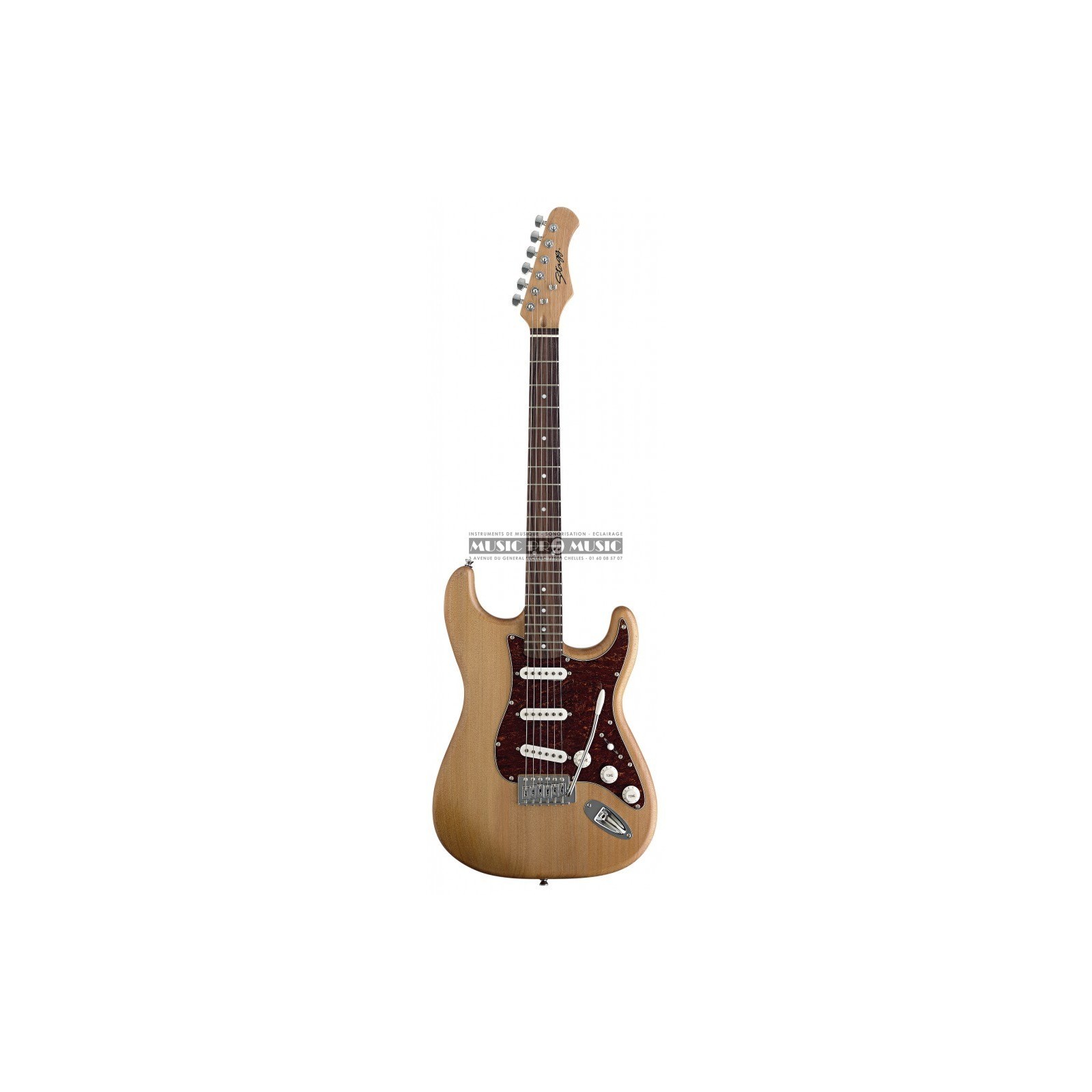 Stagg S300-N - Guitare électrique naturel forme stratocaster